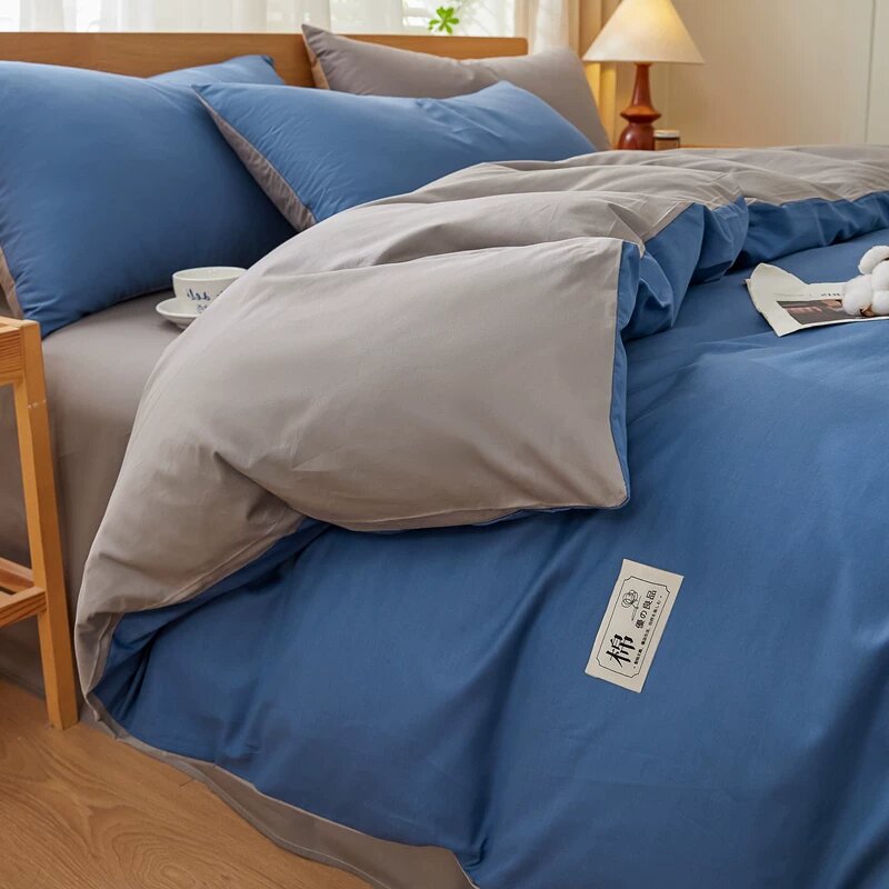 Комплект постельного белья MUJI из 100% хлопка, состоящий из четырех предметов, с высококачественным роскошным