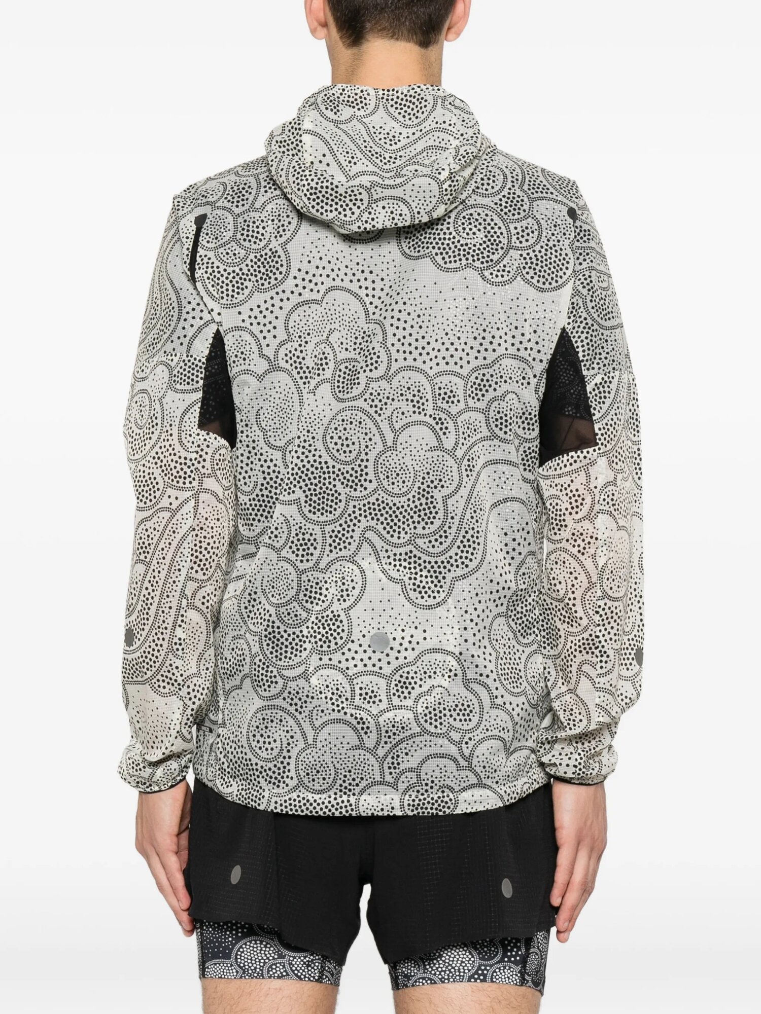 Куртка ASICS Dot-print hooded jacket, размер 2XL, white — фото 1