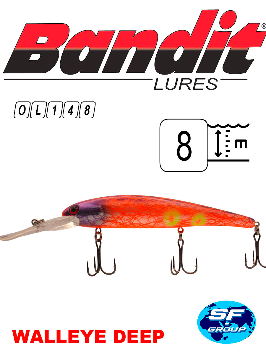 Воблер Bandit Deep Walley 12 см 17,5 гр заглубление 8м #OL148