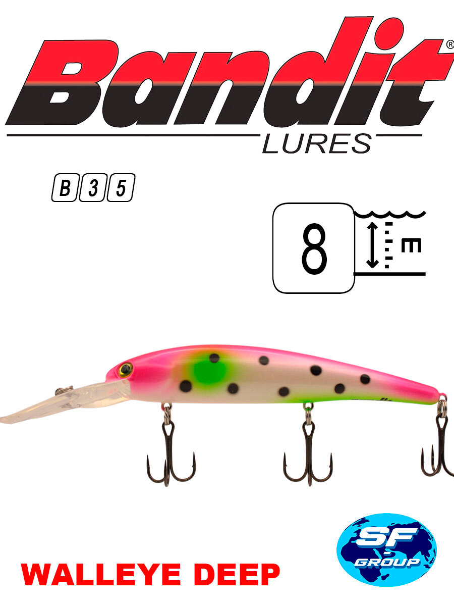 Воблер Bandit Deep Walley 12 см 17,5 гр заглубление 8м #B35