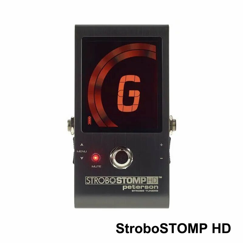 Педальный стробоскопический тюнер Peterson StroboSTOMP HD, точность 0,1 цента, цветной HD-дисплей, 100+ настроек, для гитары и баса, true bypass.