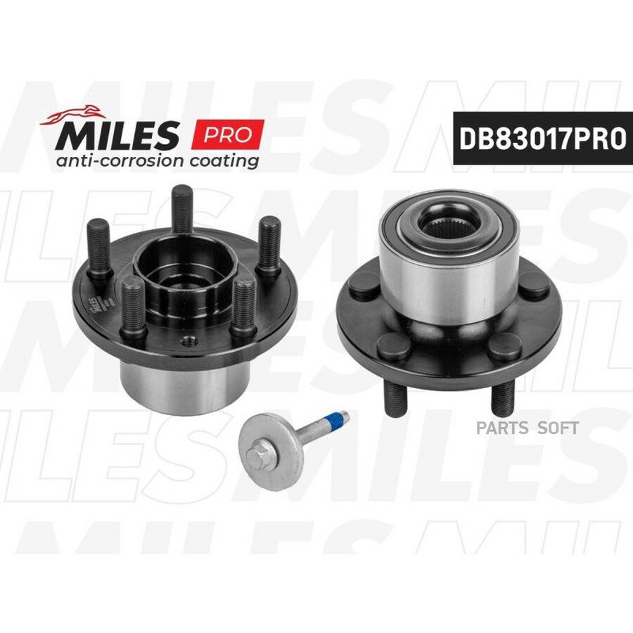 MILES DB83017PRO Ступица с подшипником передняя +ABS FORD GALAXY II/S-MAX/LAND ROVER FREELANDER II 06-. ()