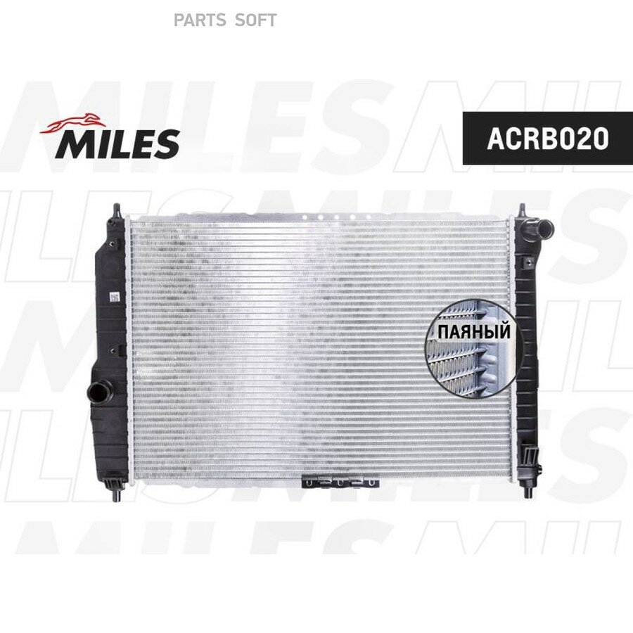 MILES ACRB020 Радиатор CHEVROLET AVEO 2006- 1.2/1.4 MT паяный ()