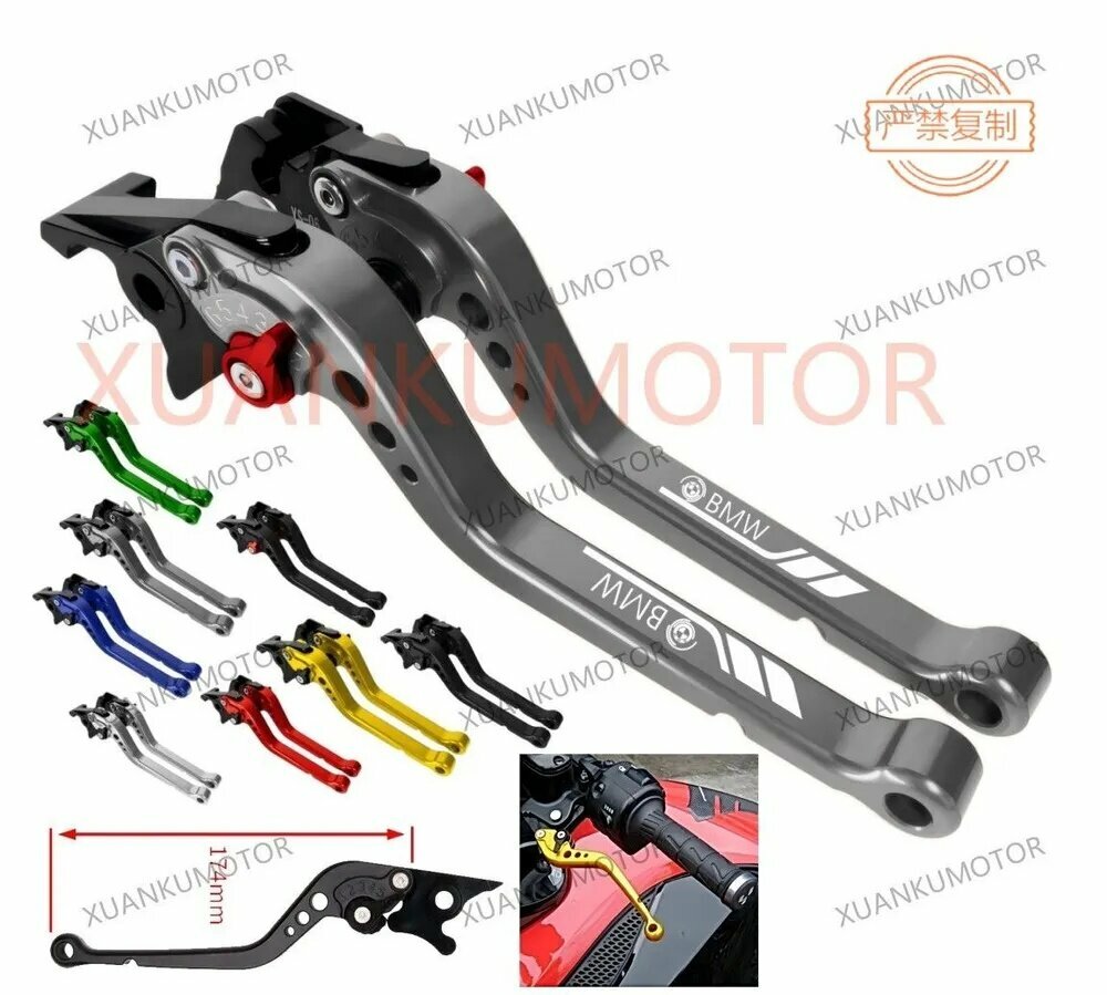 Подходит BMW R1200R/RS R1250R/RS 2015-2023, R1200RT 2014-2023, K1600 GT/GTL 2017-2019.(длина: 174 мм) аксессуаров с ручкой из алюминиевого сплава тормозной системы сцепления мотоцикла Руль 0123456789