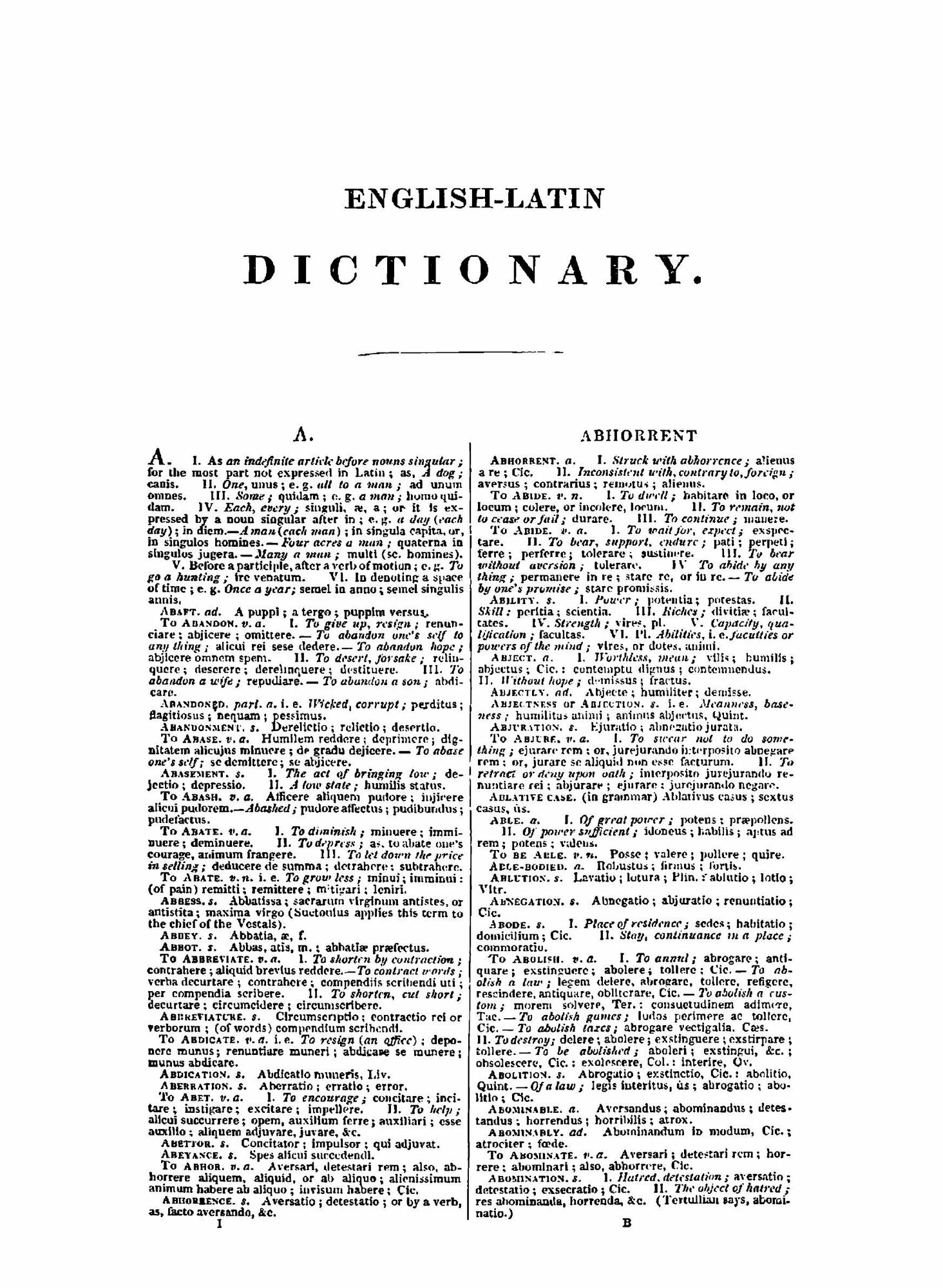A complete English-Latin dictionary — фото 1