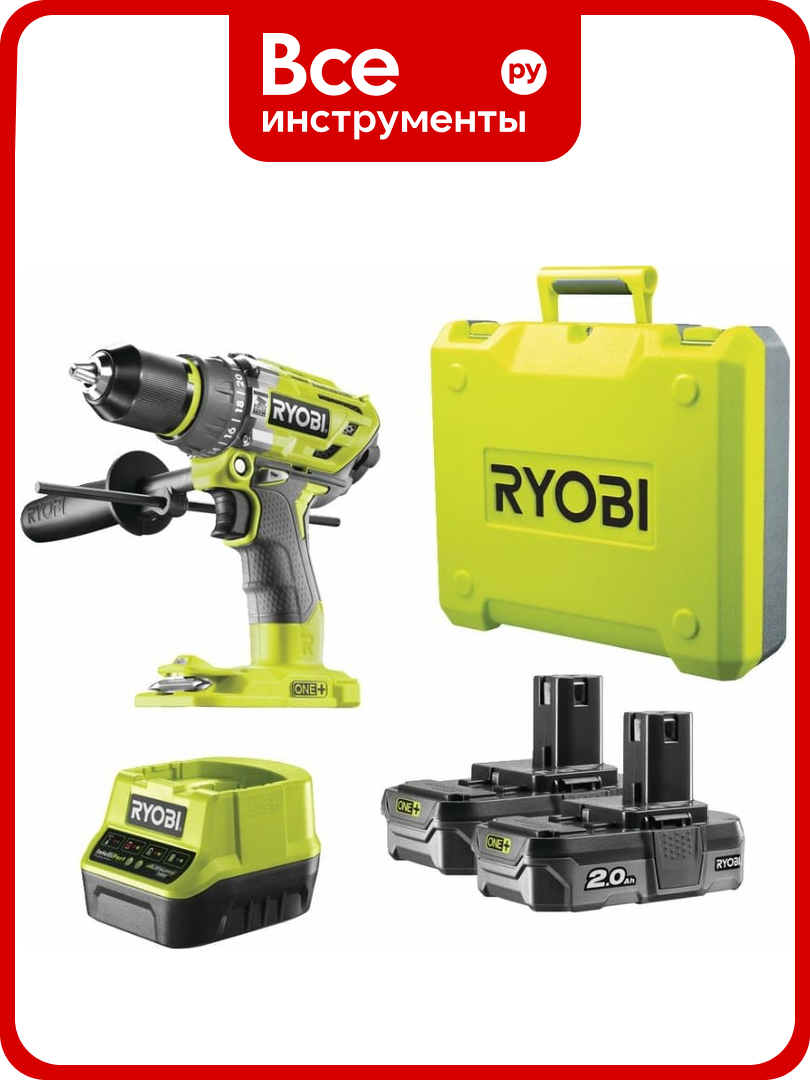Бесщеточная ударная дрель-шуруповерт Ryobi ONE+ R18PD7-220B 5133004295