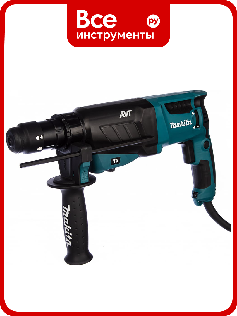 Перфоратор Makita HR2631FT, SDS-Plus, 800Вт, подсветка, 3 режима, кейс