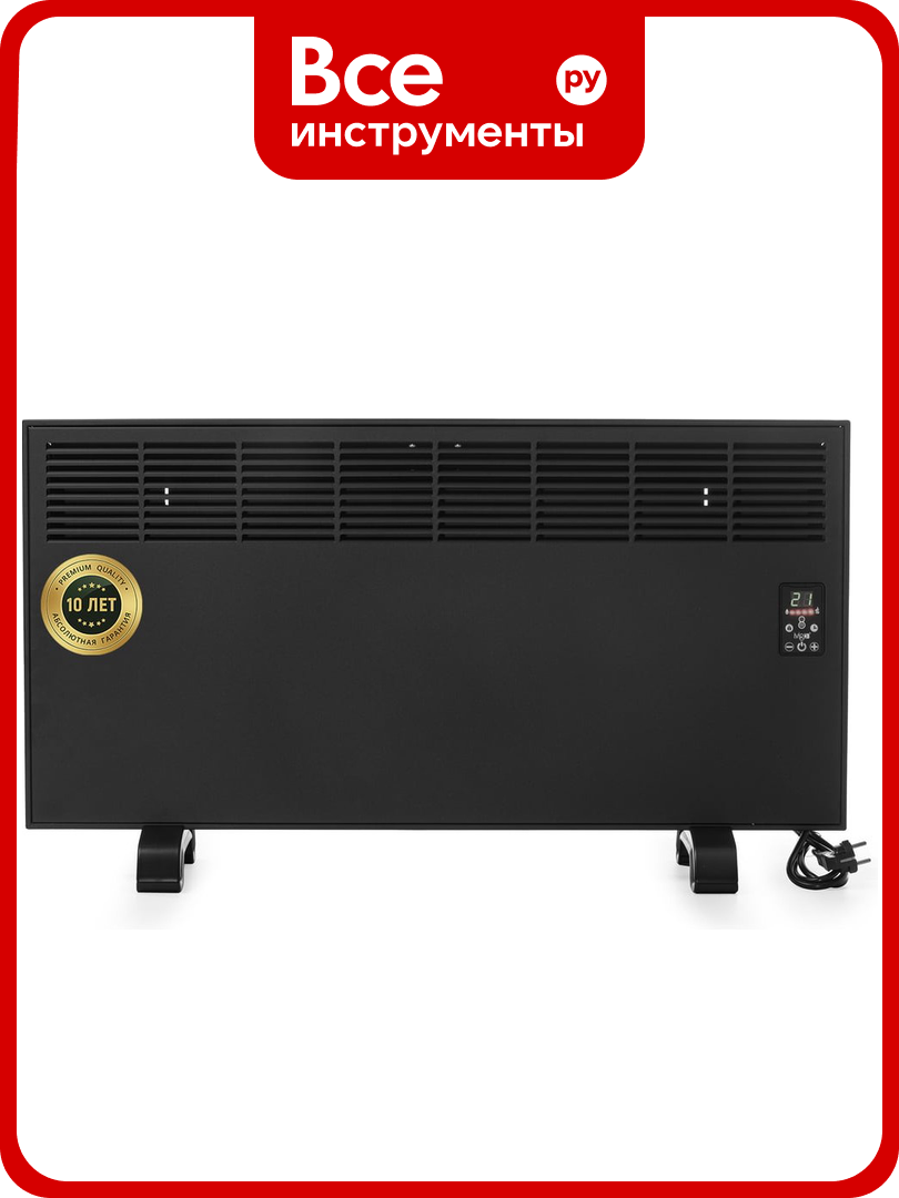 Конвектор iVIGO EPK4590E20, макс. мощность 2 кВт, 5 режимов, черный матовый