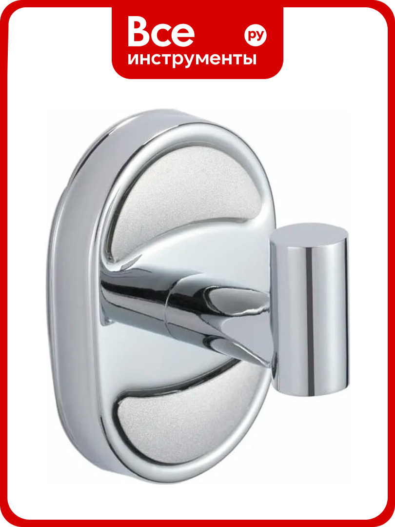 Крючок Ekko E1905-1 хромированный металлический крюк с глянцевым покрытием и креплением на шурупах