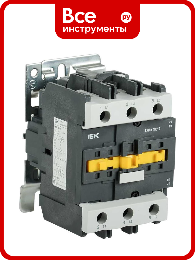 Контактор, IEK, IEK КМИ-49512 95А 220В ИЭК KKM41-095-230-11, Дополнительные, характеристики