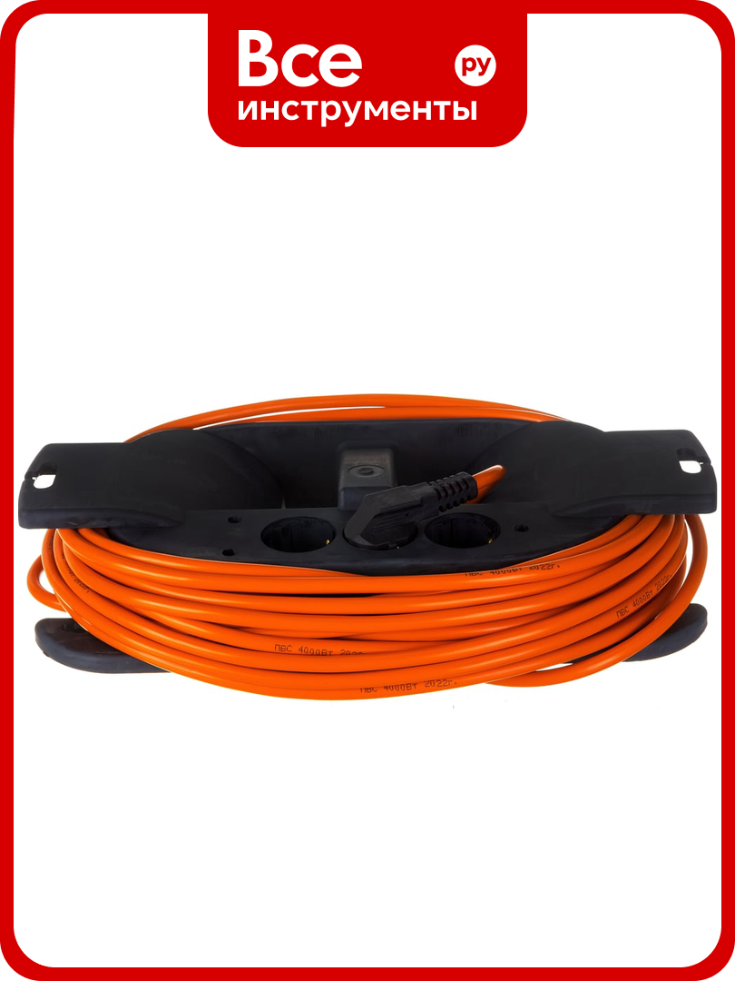 Удлинитель на каучуковой рамке Gigant Professional PEC-018 ПВС 3х2,5 4000Вт 3 розетки 15м 80048