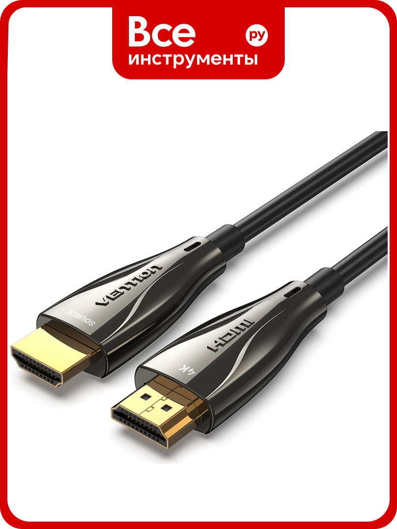 Оптический кабель VENTION HDMI v2.0 19M/19M - 40м. Черный ALABV