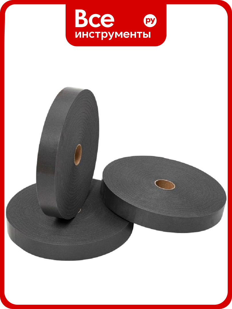 Уплотнительная лента Tectis Nail Tape для контробрешетки, вспененный EPDM, темно‑серый, морозостойкая и термостойкая