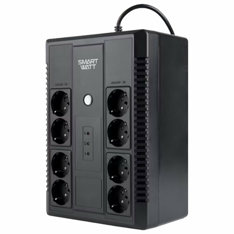 Источник бесперебойного питания SMARTWATT UPS SAFE PRO 650, 650 ВА (390 Вт), 8 розеток, 3703020270004, 355137