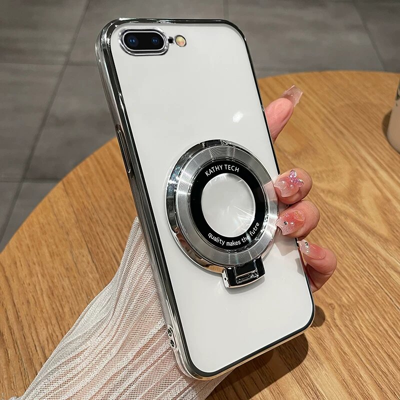 Чехол для iPhone 8 из прозрачного электроокрашенного силикона цвета серебристый - мягкая гибкая защита для устройств