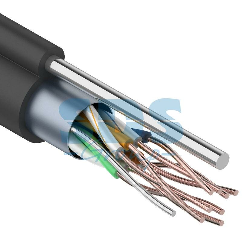 Кабель FTP 4PR 24AWG CAT5e 305м OUTDOOR + трос*1 PROCONNECT