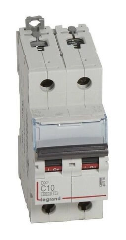 407798 Авт. выключатель DX3-Е С10 2П 6000/10 кА - 230/400 В~