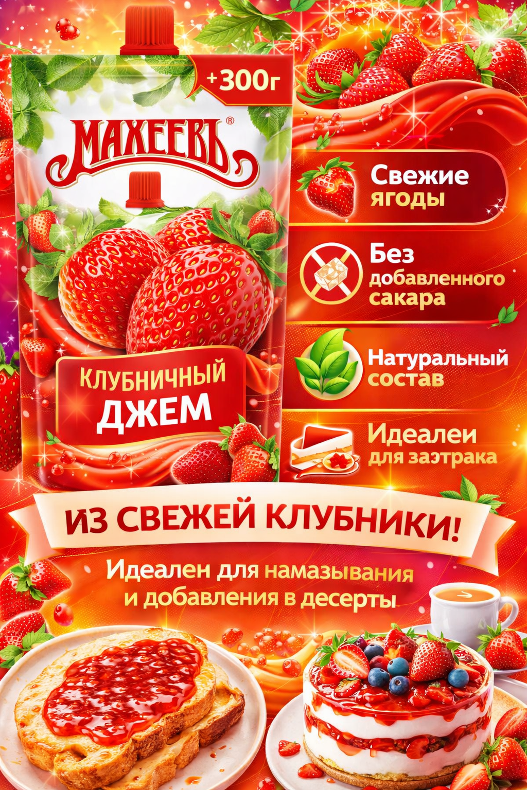 Джем Махеевъ Клубничный 300 г