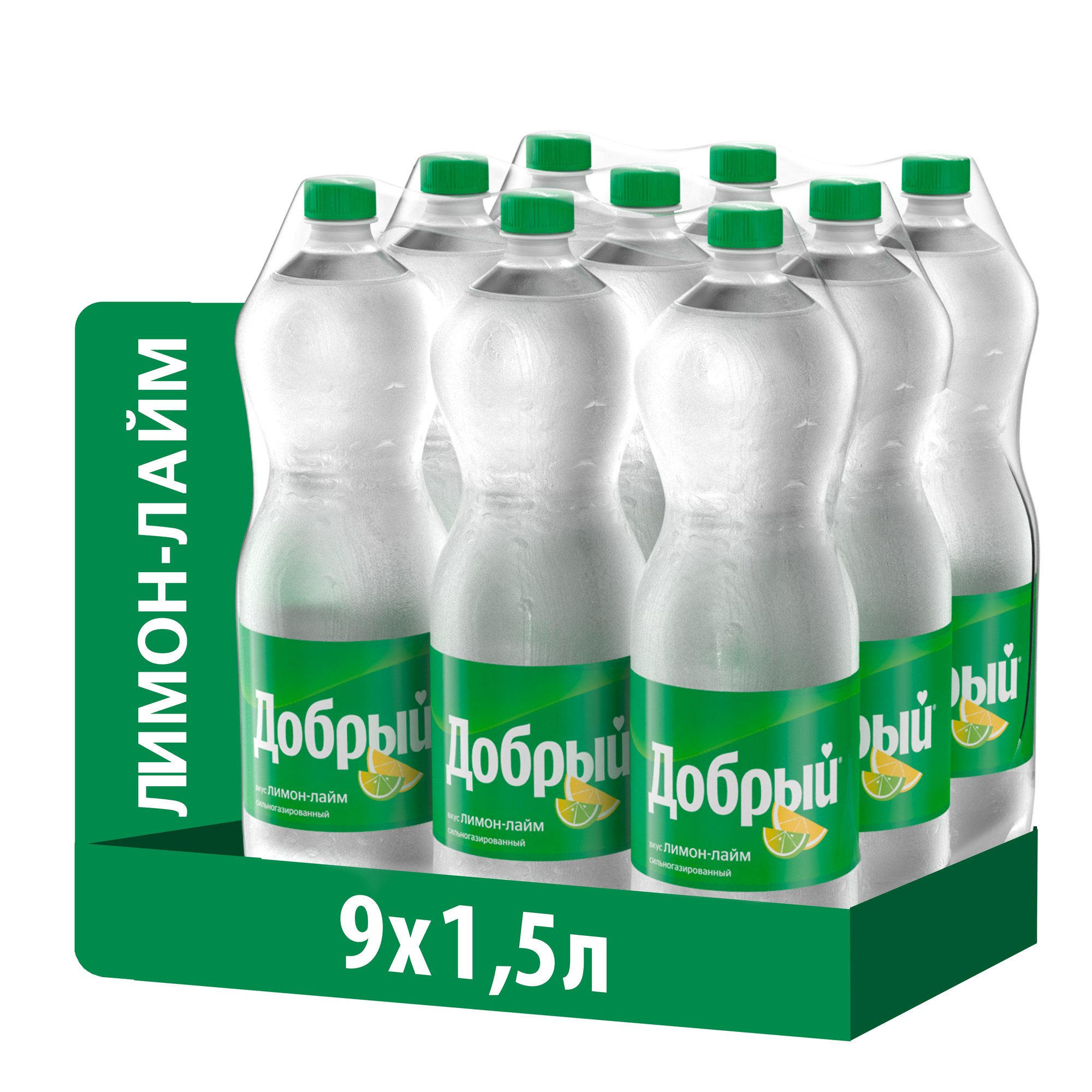 Напиток Добрый Лимон-лайм 1,5л, 9 шт.