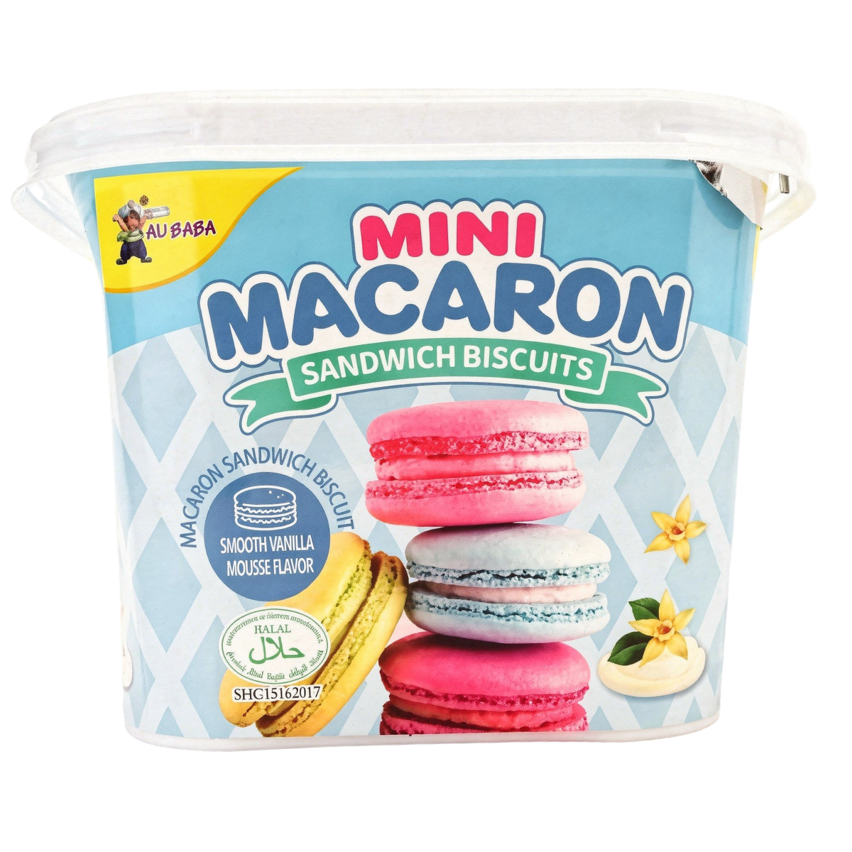 Печенье Mico Mini Macaron Smooth Vanilla Mousse / Мисо Мини Макарун Ванильный Мусс (Китай), 1 шт. 44 грамма