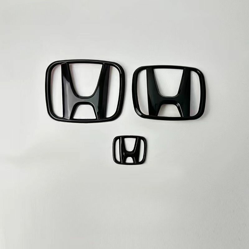 3 штуки, 2016 - 2021 Honda Civic 4 дверей автомобиль глянцевый черный значок