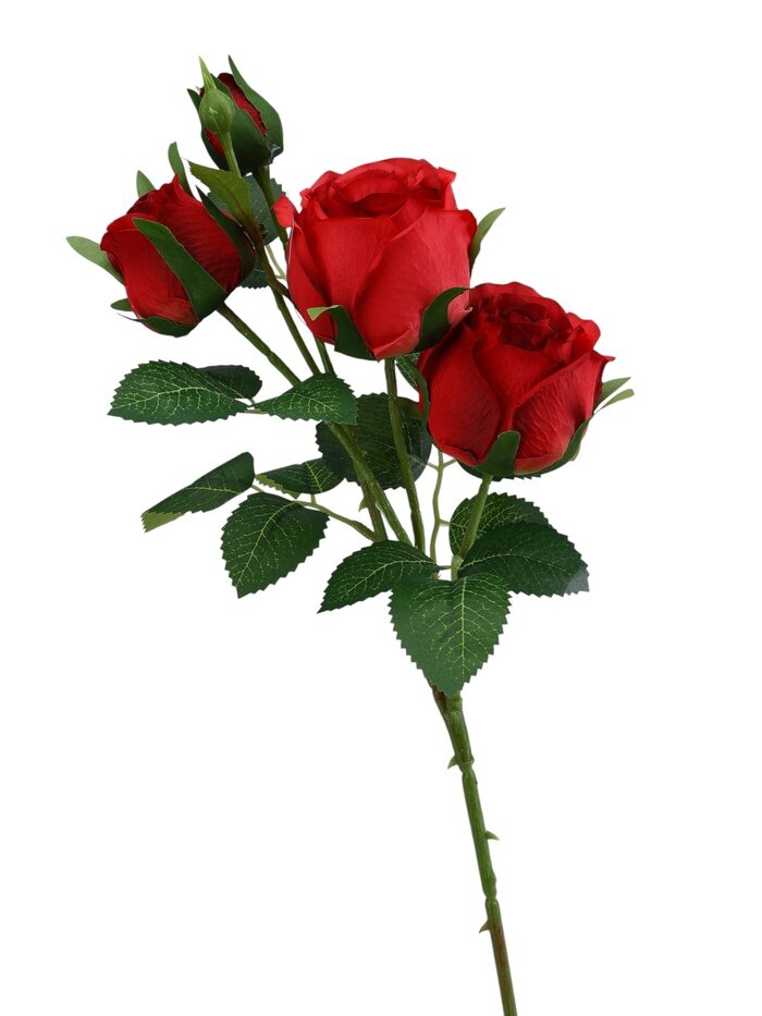 Poetry in flowers Цветы искусственные «Роза Мариба», d=8 см, h=62 см, красные