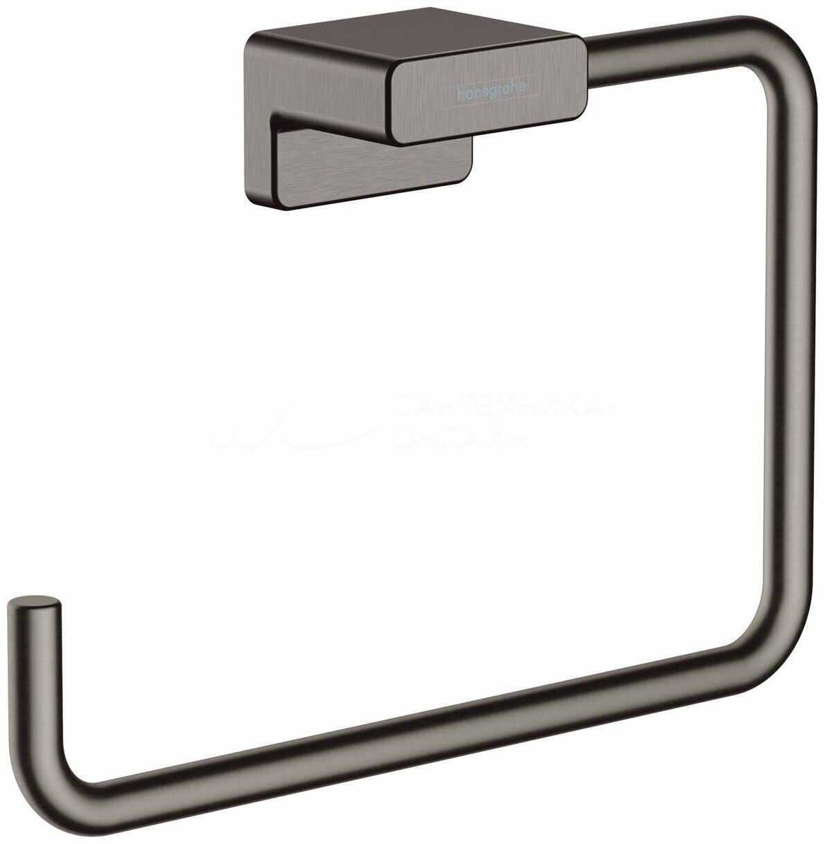 Полотенцедержатель Hansgrohe AddStoris 41754340 шлифованный черный хром