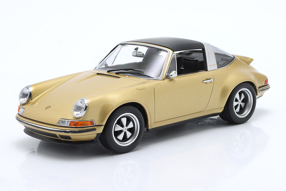 Модель коллекционная KK-SCALE Porsche singer 911 targa light-golden metallic