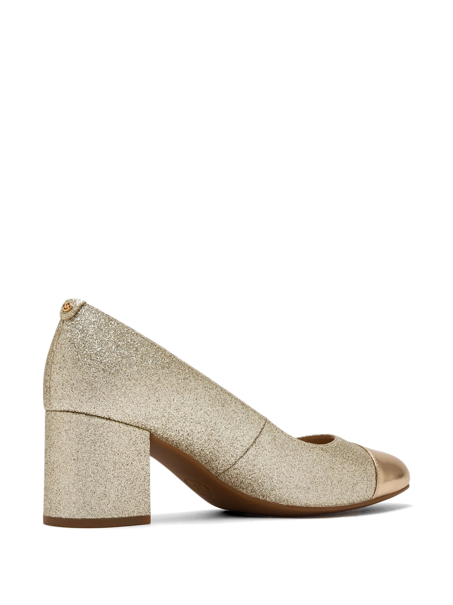Туфли MICHAEL KORS Glitter-effect cap-toe pumps, размер 11 US, gold — фото 1