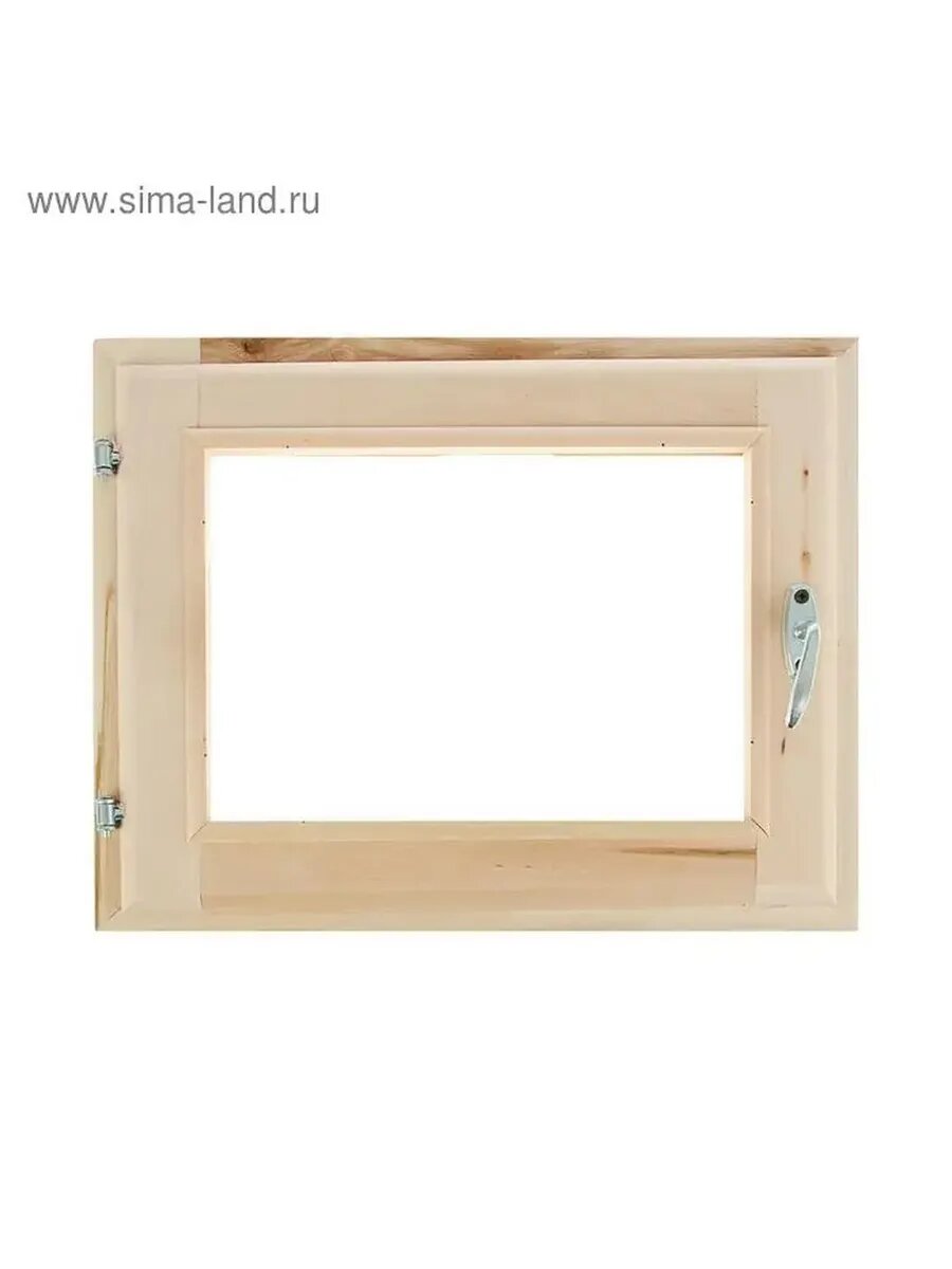 Элегантное окно из липы с двойным стеклом 40×50 см