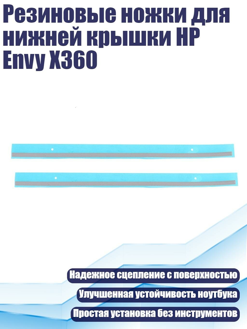 Резиновые ножки для нижней крышки HP Envy X360, Серебро