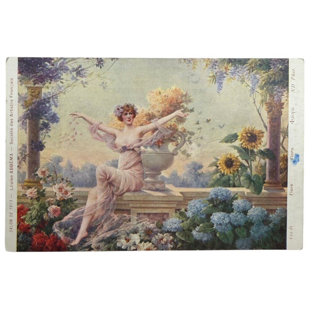 Почтовая открытка "Аббема - Флора" 1900-1910 гг. Франция