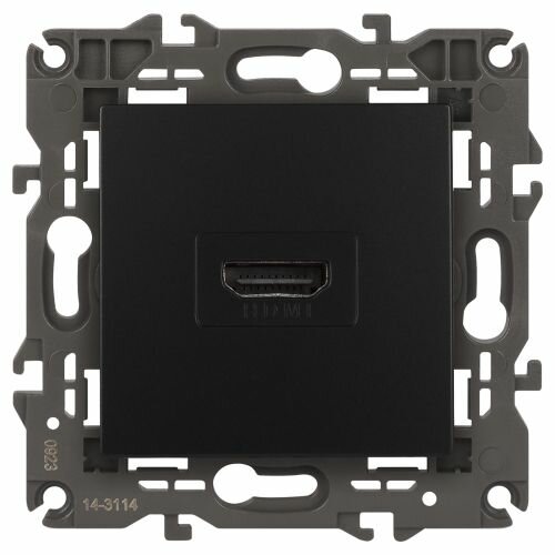 Розетка 14-3114-05 HDMI Elegance антрацит ЭРА Б0034336