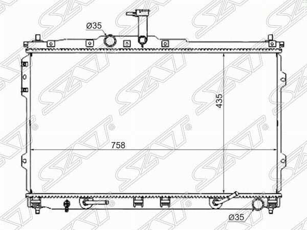 Радиатор SAT HY0013 Hyundai H1 97-07 / Starex 97-07