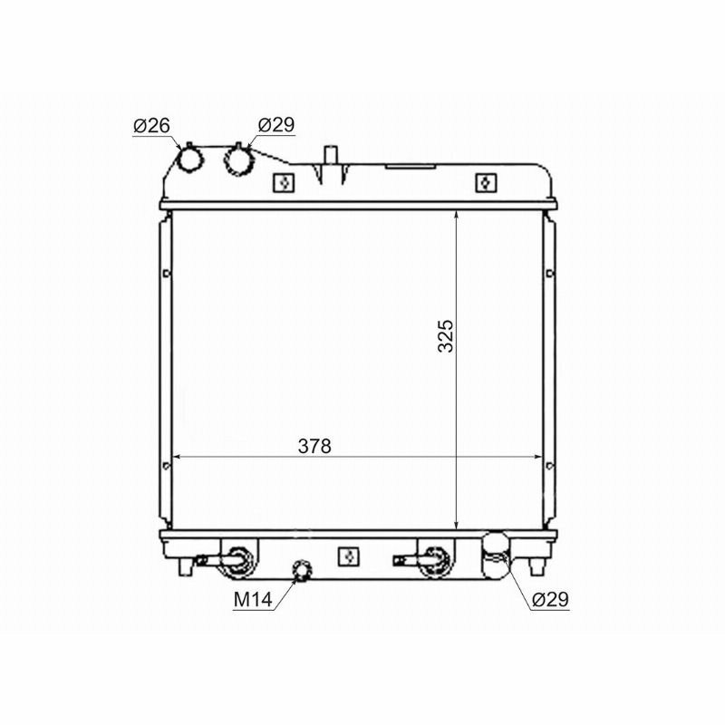 Радиатор SAT SG-HD00013 Honda Fit 01-07 / Jazz 02-09