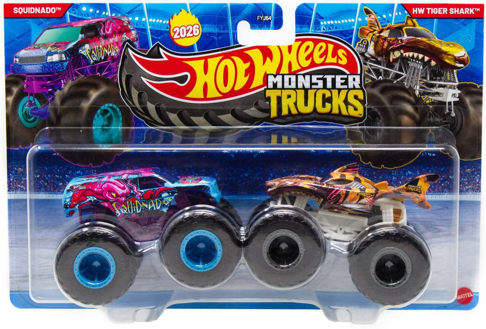 Машинка Hot Wheels Squidnado VS HW Tiger Shark 1:64 FYJ64_JHY89, для мальчиков