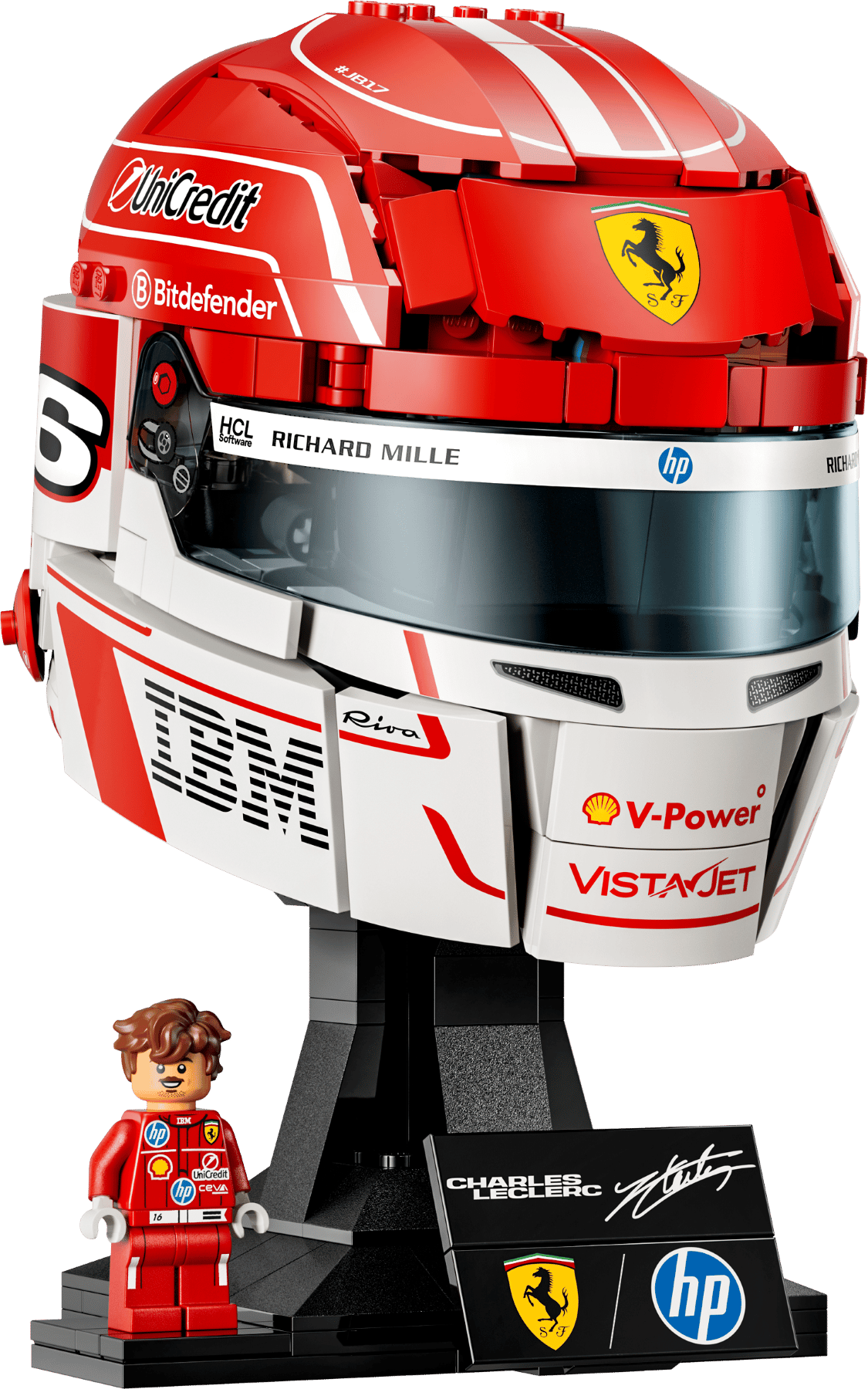 Конструктор LEGO 43014 Шлем Scuderia Ferrari HP Шарля Леклера, 886 дет. — фото 1