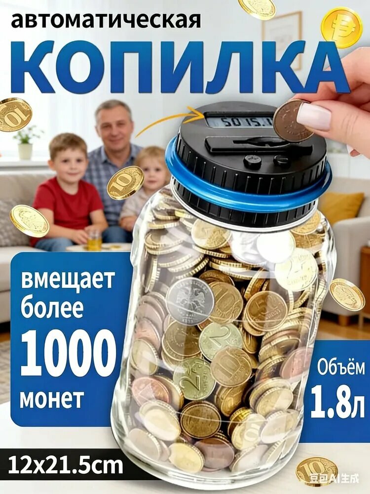 Копилка для денег, 21х20.5 см, 1 шт