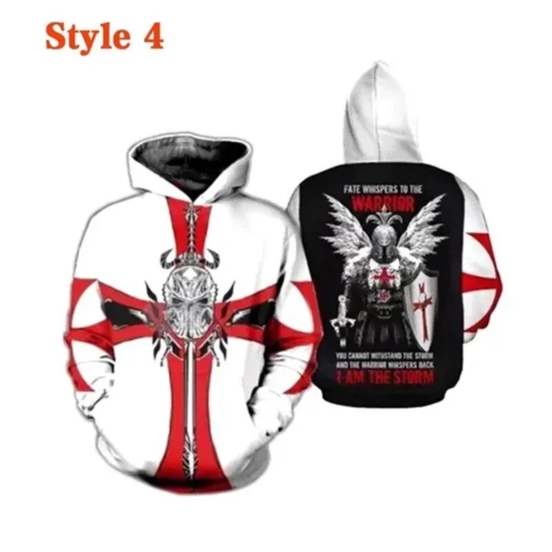Мужская толстовка с капюшоном Kavsenraies Knight Templar XXXL, Hoodie-NXH37327