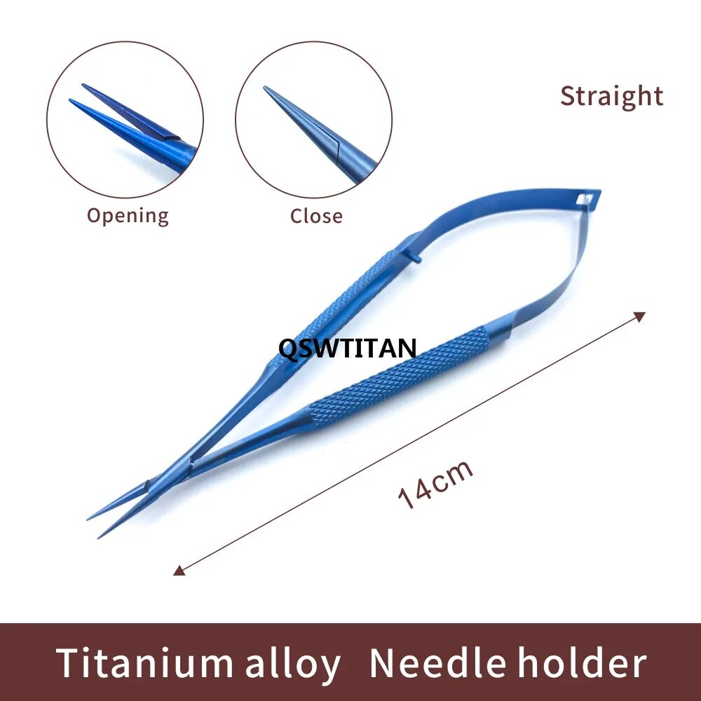 Иглодержатель титановый 14 см Straight Tip
