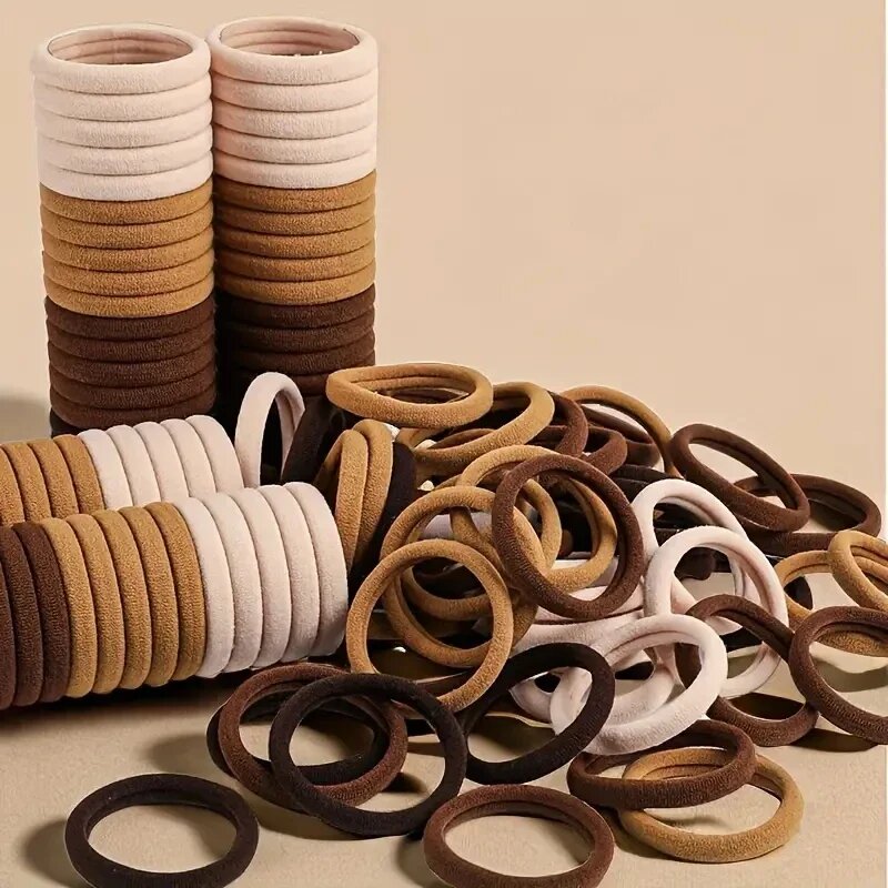 Коричневые резинки для волос 30шт, цвет 1