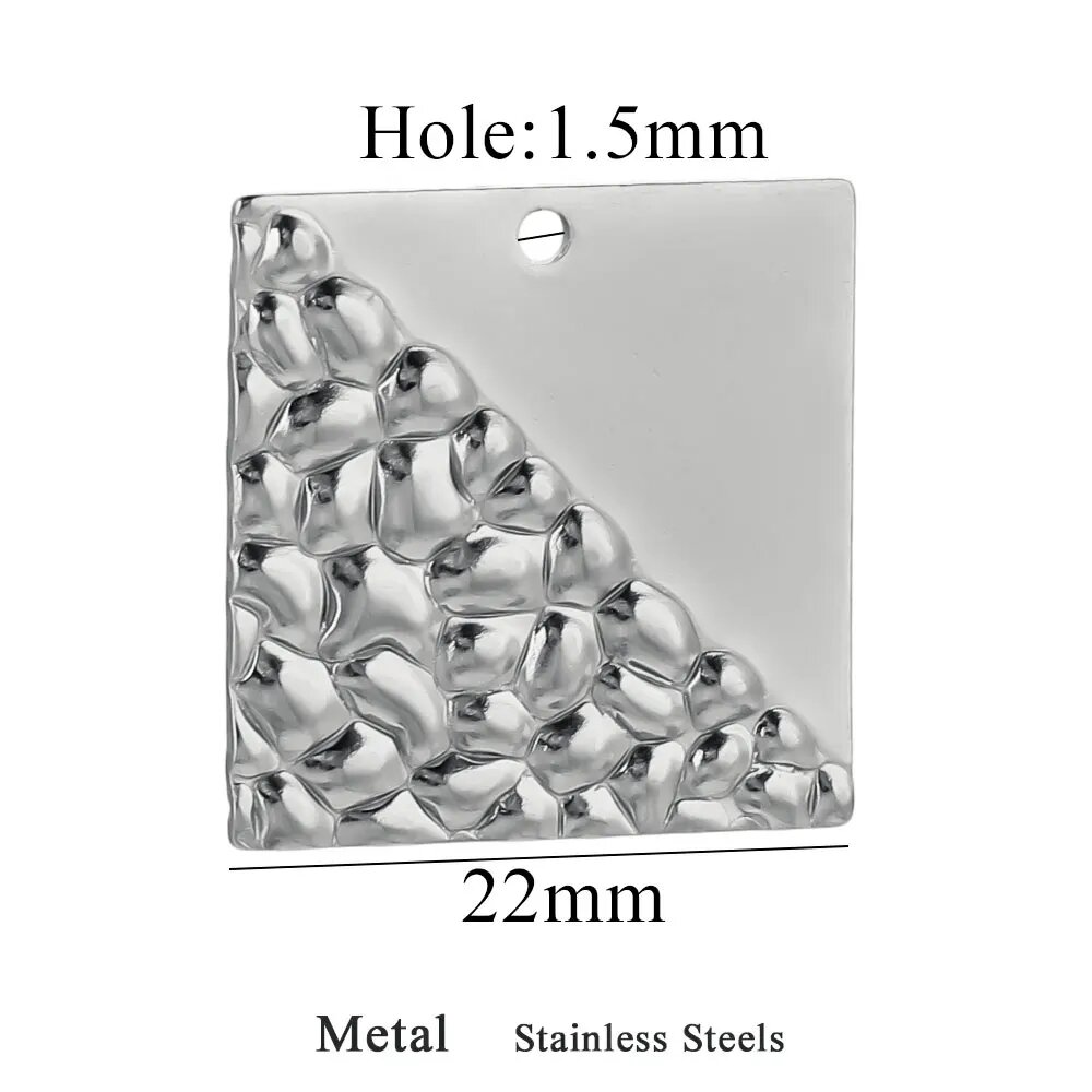 Подвеска из нержавеющей стали, 22 мм, Hole: 1.5mm, JC829-S14
