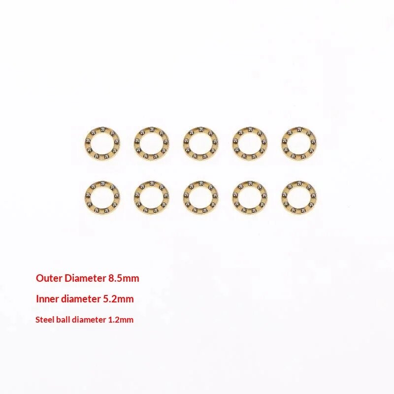 10 шт. Подшипники 8.5x5.2x1.2mm золотого цвета