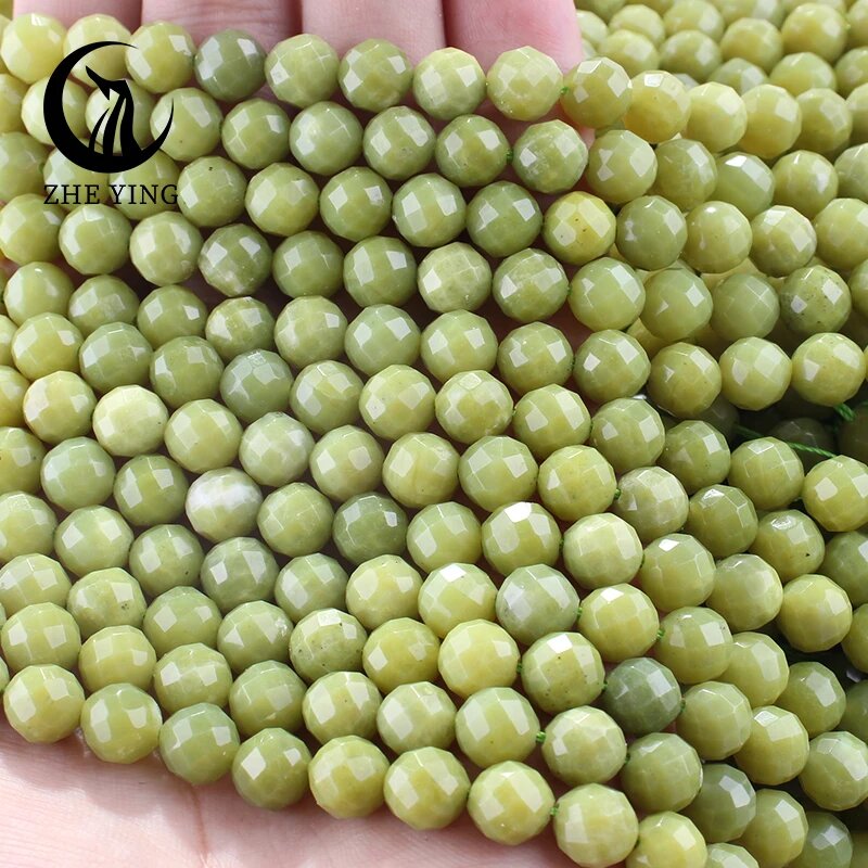Бусины ЗHEYING серпентиновый нефрит 8 мм 146. Serpentine jade