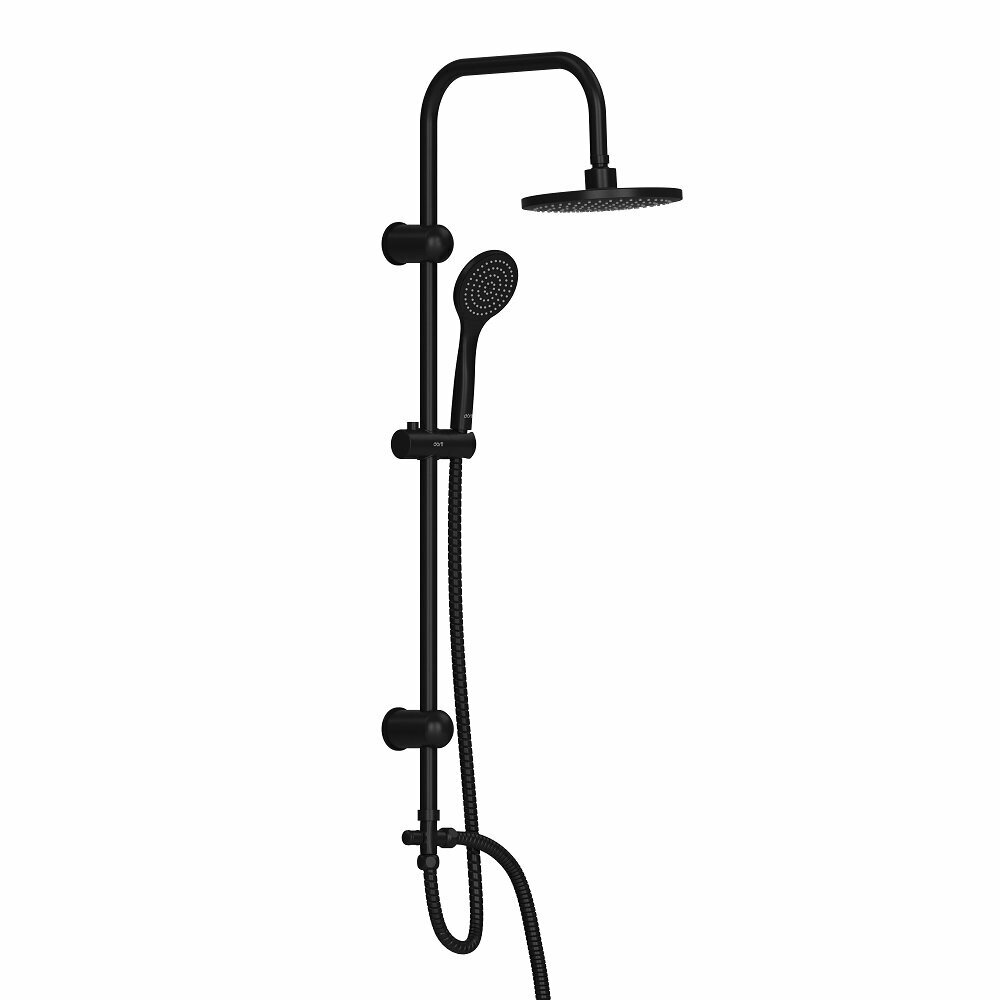 Душевая система с тропическим душем Dorff Alpha D0718000BL 5 режимов душевой лейки, черный матовый, Германия