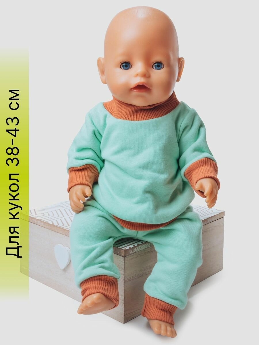 Одежда для куклы 43см , Rich Line Home Decor, Х-355_Мятный-лосось