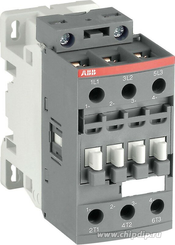 Контактор 3-полюсный; NO x3; 24 60ВAC; 20 60ВDC; 38А; AF; -25 60°C 1SBL297001R1100