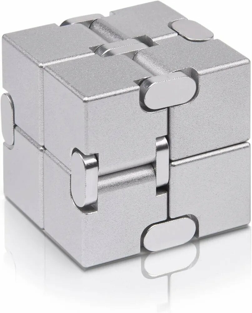 Fidget Cube Новая версия Fidget Finger Toys - Металлический бесконечный кубик для снятия стресса и тревоги / сдвг, сверхпрочные сенсорные подарки для взрослых и детей