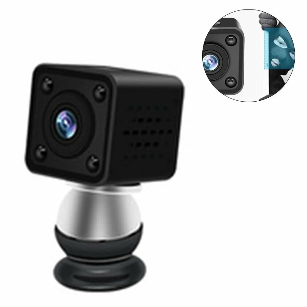 Мини Wi-Fi камера 1080P 2МП, угол 140 , ночное ИК-видение до 10 м, магнитное крепление, 2.4 ГГц Wi-Fi, поддержка удалённого просмотра