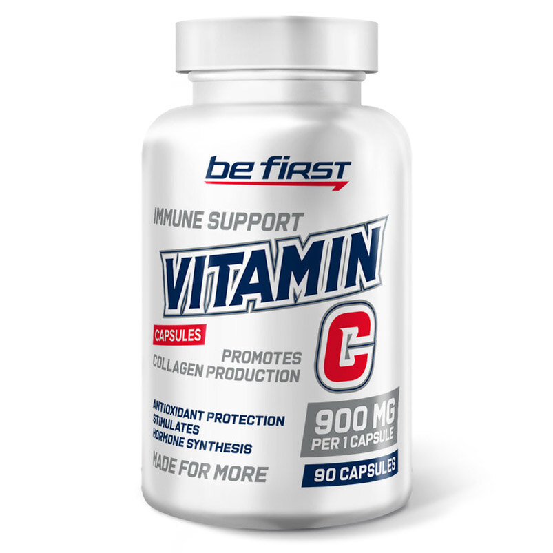Витамин C Be First 900mg, для иммунитета и сердечно-сосудистой системы, 90 капс.